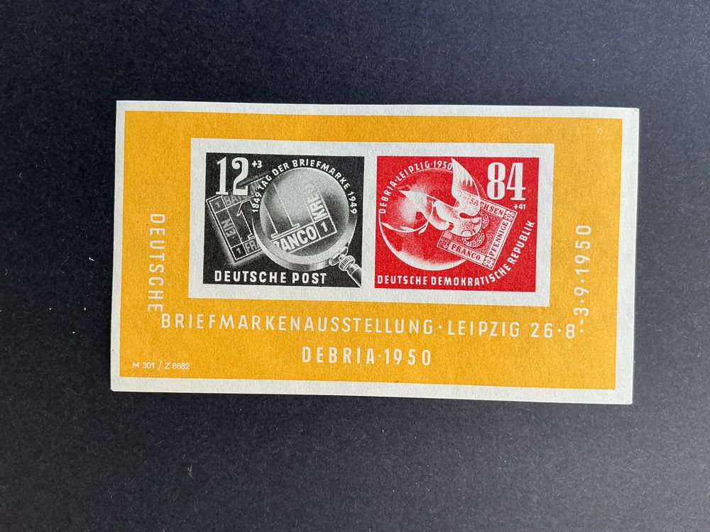 DDR Block 7 Debria Leipzig 1950 postfrisch sauber ** (Neu (gemäss ...