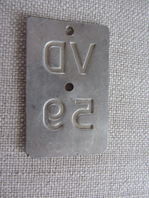 PLAQUE VELO VD 1959 | Kaufen auf Ricardo
