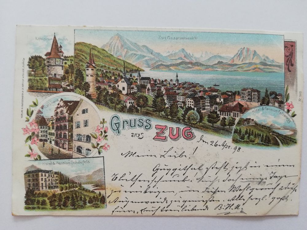 Postkarte Gruss aus Zug 1898 | Kaufen auf Ricardo