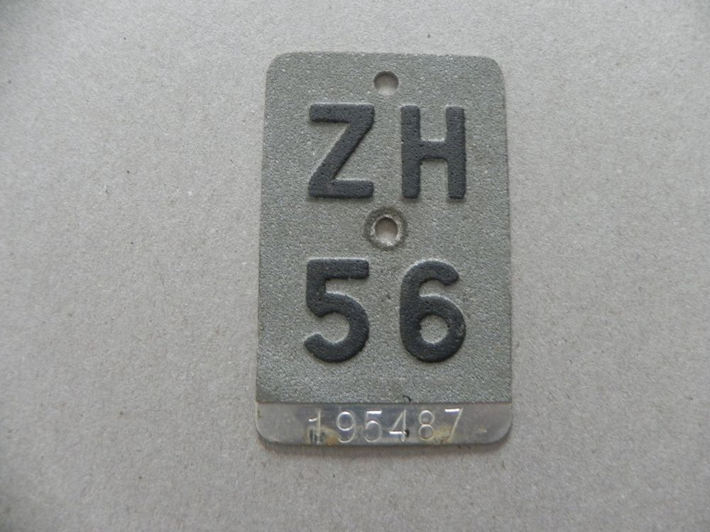 Velonummer Velo Rad ZH 1956 Zürich 56 Nummer Geschenk Bike (Gebraucht) in Siebnen für CHF 43 ...