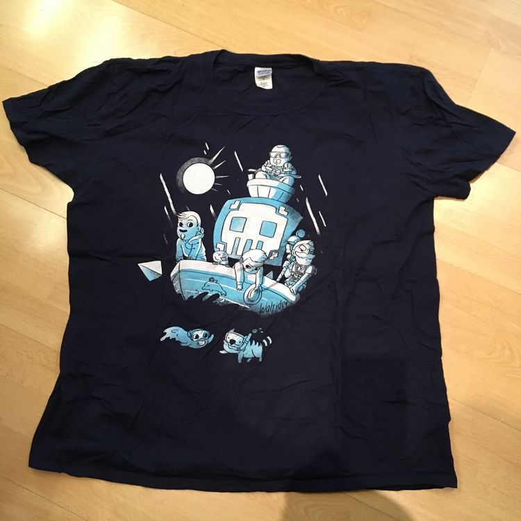 Gildan Soft Style Walrider Skull ship T Shirt marine XL (Gebraucht) in ...