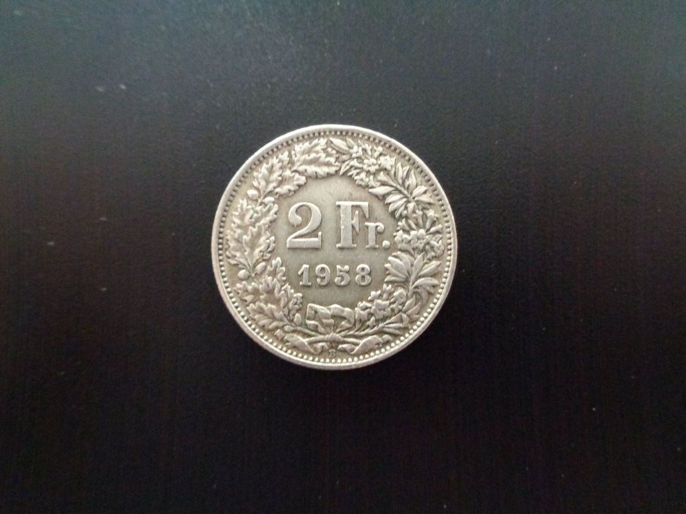 Fr. 2.-- Schweiz Silber Muenze Jg. 1958 | Kaufen auf Ricardo