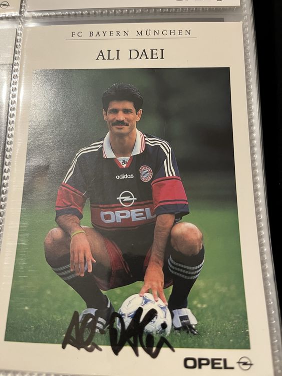 Ali Daei Autogrammkarte, FC Bayern München, Rarität! (Gebraucht) in ...