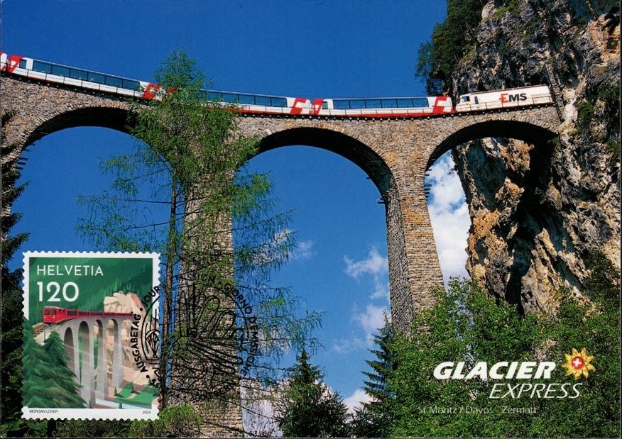 Maximumkarte CH Sehenswürdigkeiten - Landwasserviadukt (Neu (gemäss Beschreibung)) in Dottikon ...