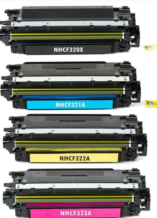 4 Stk. HP Nr. 653X/653A Toner, CF320X+CF321A+CF322A+CF323A (Neu und ...
