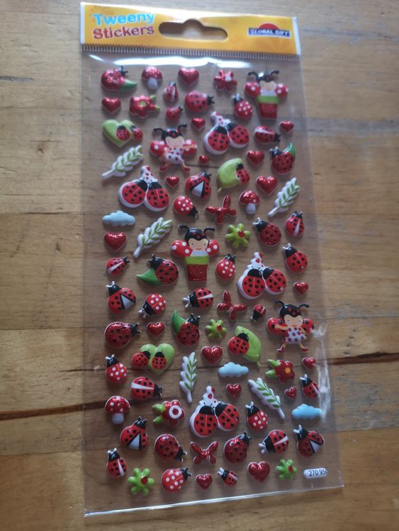 1 Bogen Sticker marienkäfer süss neu | Kaufen auf Ricardo