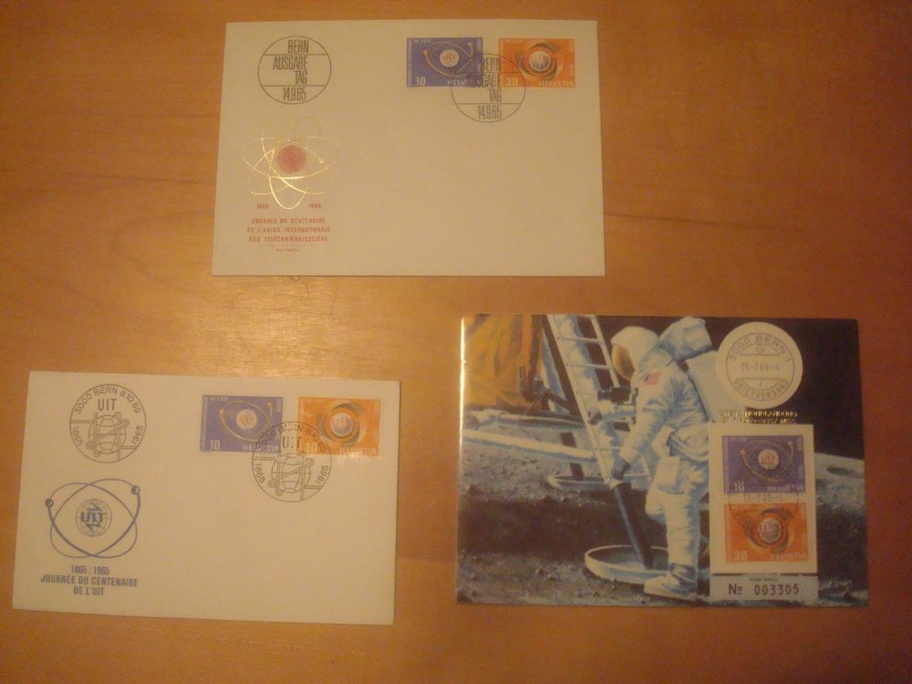CH 1965 FDC Serie UIT 100 Ja und Apollo 11 AB NUR 75 RP FLUG | Kaufen auf Ricardo