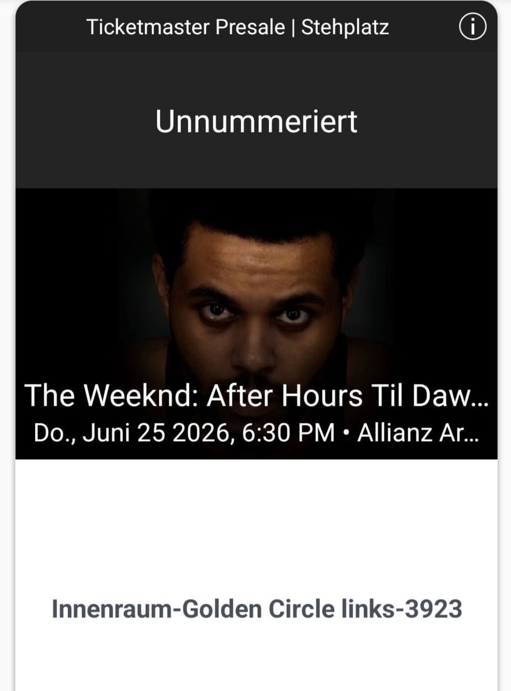The Weeknd 3 Tickets Golden Circle / Do 25.06.26 in München (Neu ...