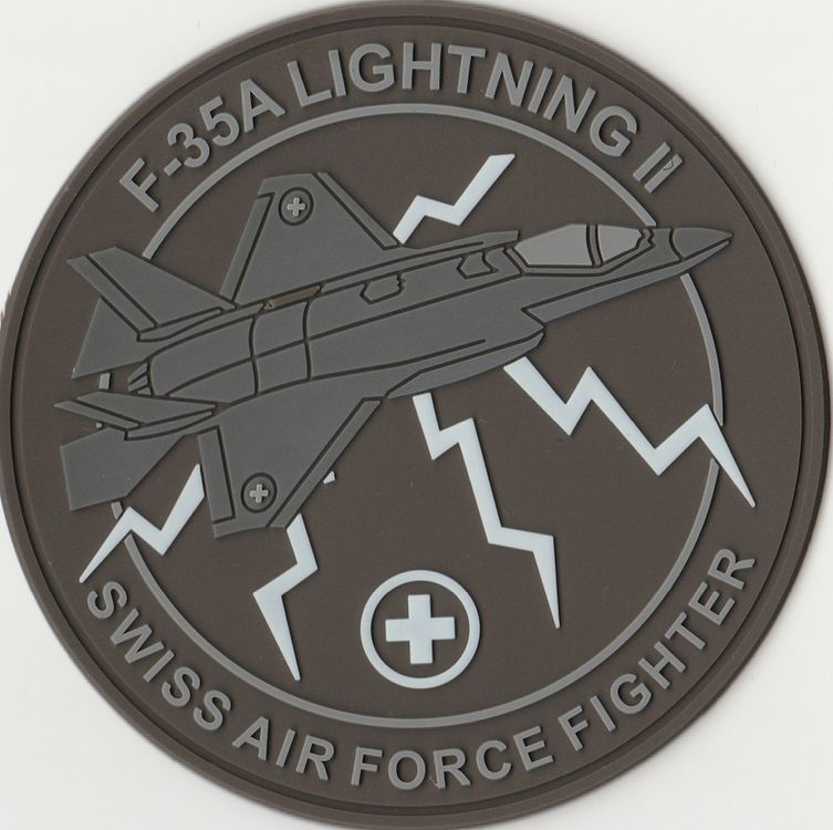 Swiss Air Force F-35A Lightning II Patch, Top Zustand (Neu (gemäss ...