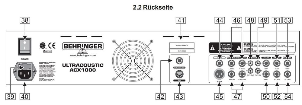 Behringer Ultracoustic ACX1000 Akustik-Gitarren-Verstärker (Gebraucht ...