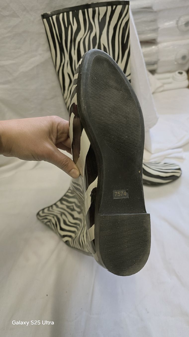 Unisex Gummistiefel Zebra Schwarz/Weiss – Grösse 40 – Schaft (Neu ...