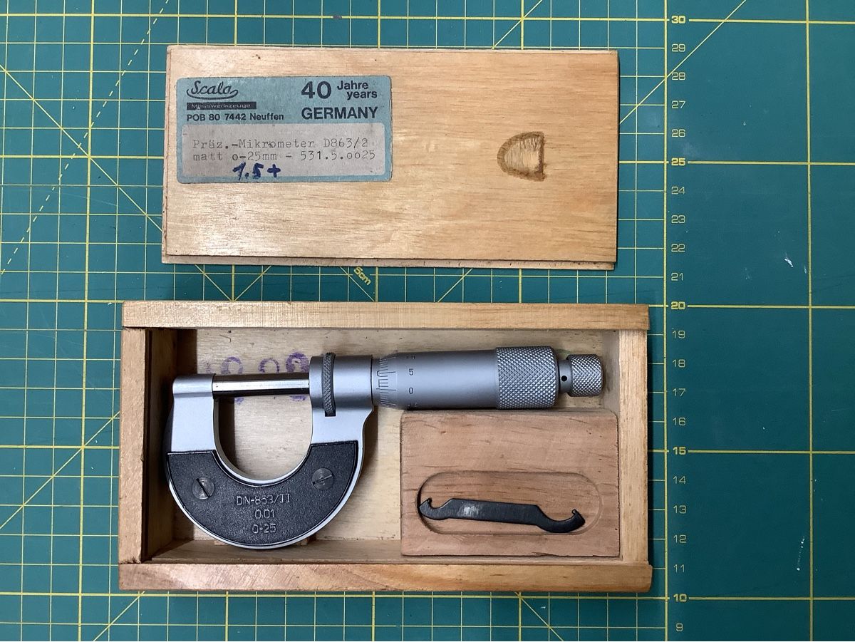 Präzisions-Mikrometer D863/2 Scala, Messbereich 0-25mm (Gebraucht) in ...