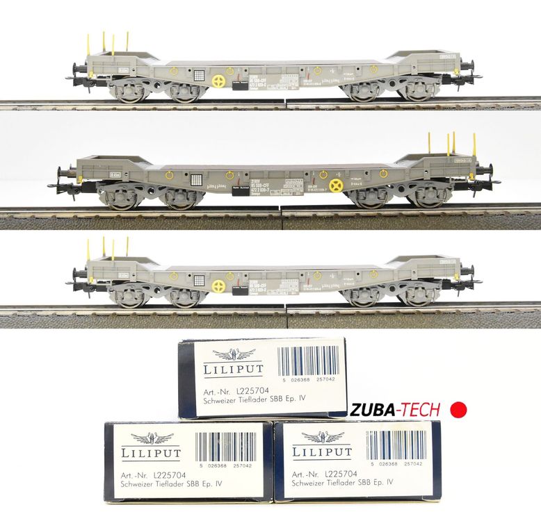 Liliput 3x L225704 Schweizer Tieflader SBB H0 GS mit OVP (Gebraucht) in St. Gallen für CHF 120 ...