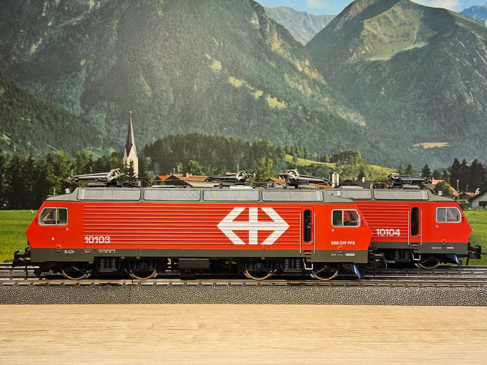 2 x 14178 __ SBB E-Lokomotive Re 4/4 _ 10103 & 10104 _ AC H0 (Gebraucht ...