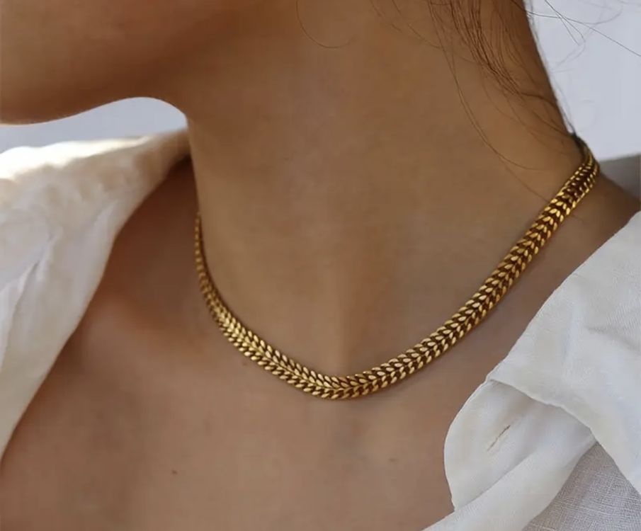 Goldkette Edelstahl, Gliederkette massiv neu (Neu (gemäss Beschreibung)) in Bern für CHF 18 ...