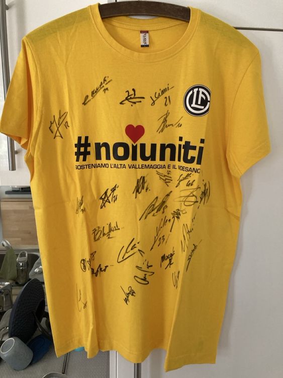Ab 101.- gelbe Trikot Fc Lugano unterschriftet Grösse M/L (Neu und ...