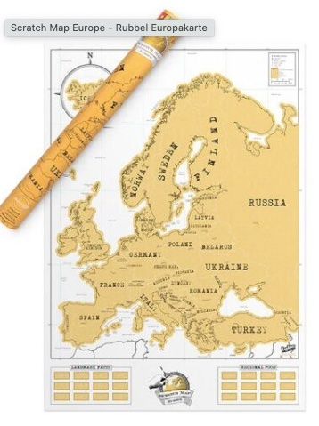Scratch Plakat Karte Europa / Scratch Map Europe | Kaufen auf Ricardo