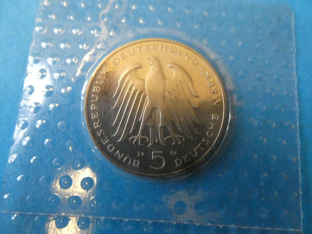 Deutschland 1981, 5 Mark Sondermünze Frh,. von Stein unz (Neu (gemäss ...
