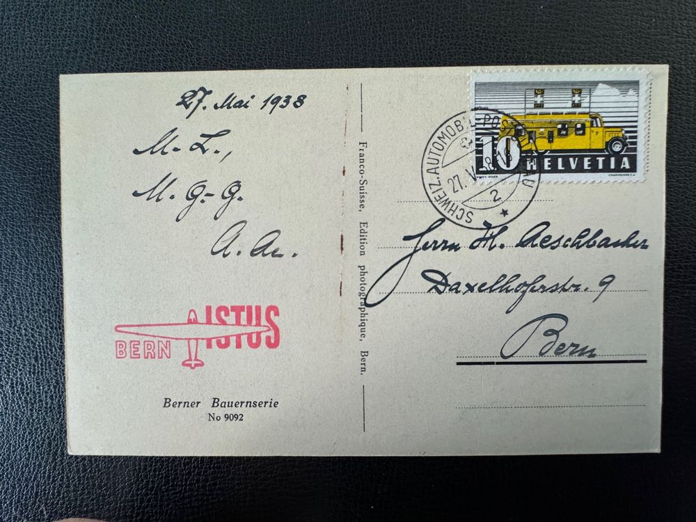 Automobilpostbüro 1937, Nr. 210, Karte (Gebraucht) in Stallikon für CHF 1 – mit Lieferung auf ...