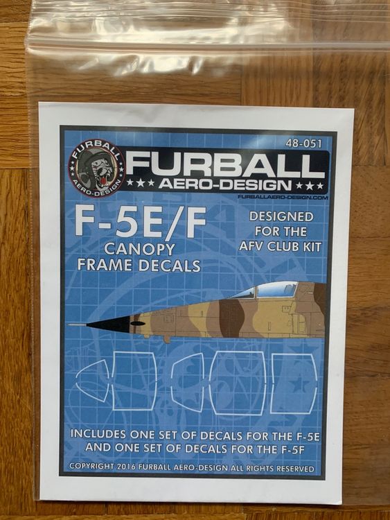 F-5E/F canopy frame decals 1/48 | Kaufen auf Ricardo