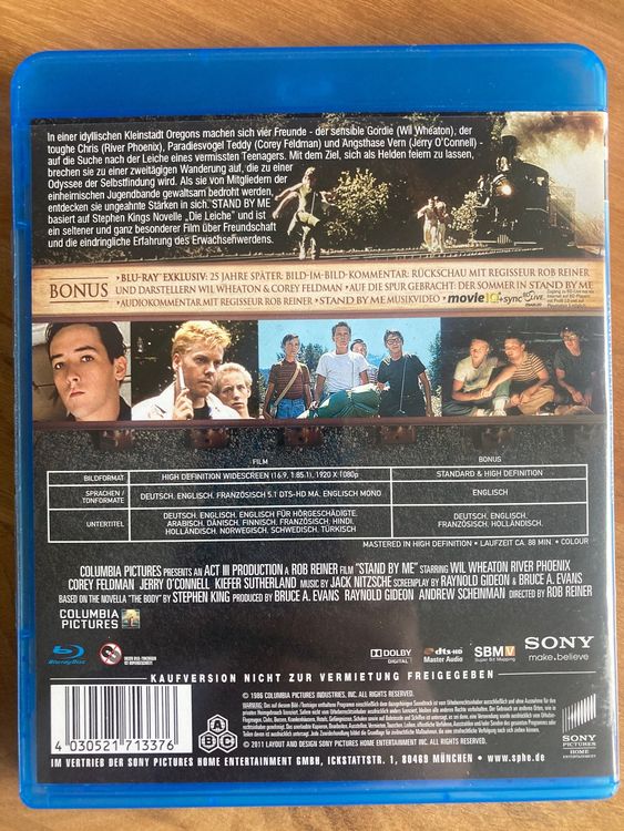Stand By Me - Stephen King Film Blu-ray 80er Jahre Kultfilm | Kaufen ...