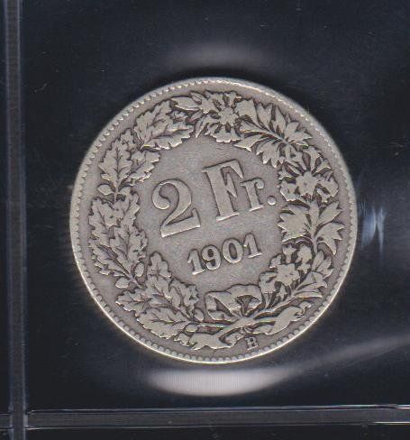 Schweiz - 2 Franken Münze von 1901 (Gebraucht) in Vitznau für CHF 52 – mit Lieferung auf Ricardo ...