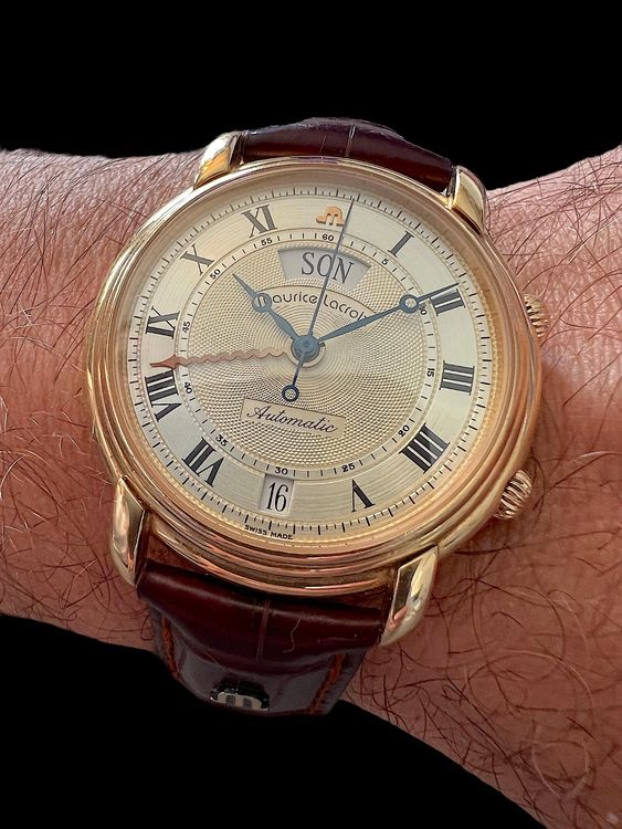 Maurice Lacroix Wecker 18k Masterpiece Automatic 38mm *U397 (Gebraucht ...