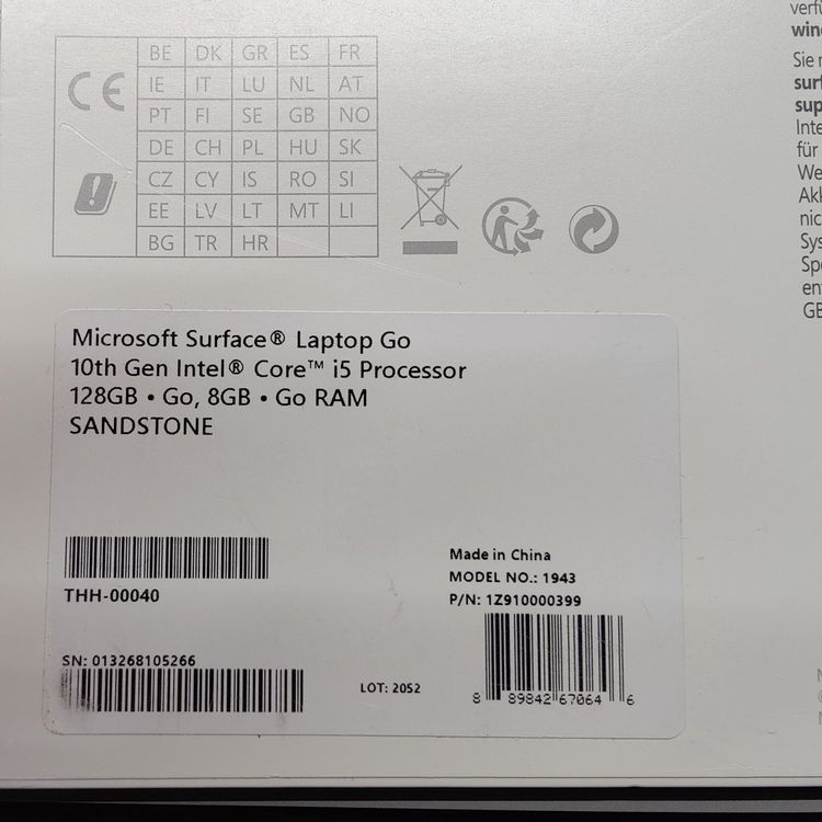 Microsoft Surface Laptop Go | Kaufen auf Ricardo