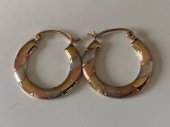 Vintage Gelb-, Rot- und Roségold-Creolen 9ct | Kaufen auf Ricardo