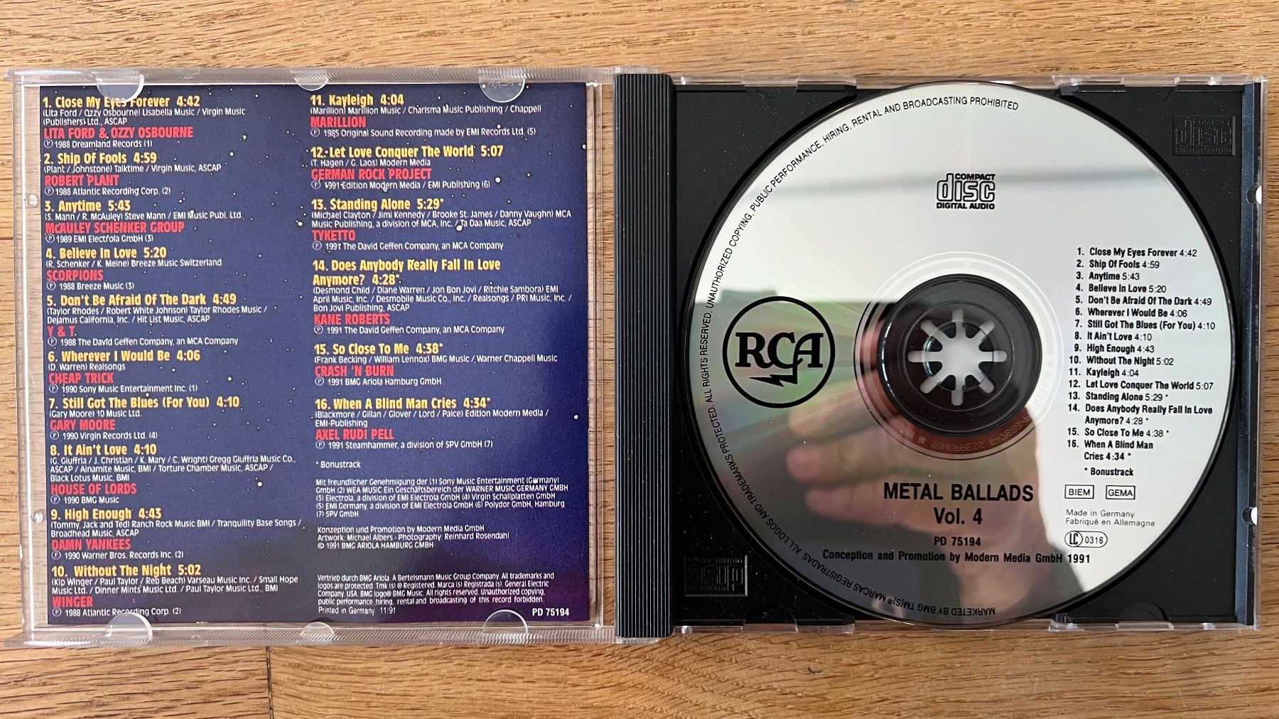 Various - Metal Ballads Vol. 4 / CD - 1. D-Press. 1991 (Gebraucht) in ...