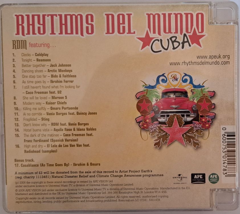 BUENA VISTA SOCIAL CLUB - RHYTHMS DEL MONDE- CUBA (Gebraucht) in ...