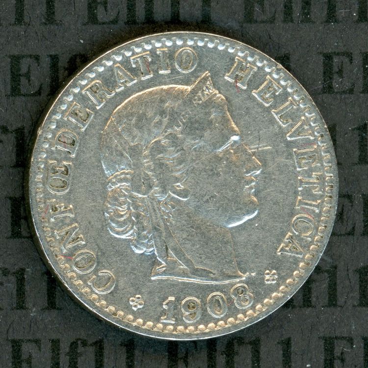 CHF___0.20 1908 ss 20 Rappen (Gebraucht) in Widnau für CHF 2 – mit Lieferung auf Ricardo kaufen