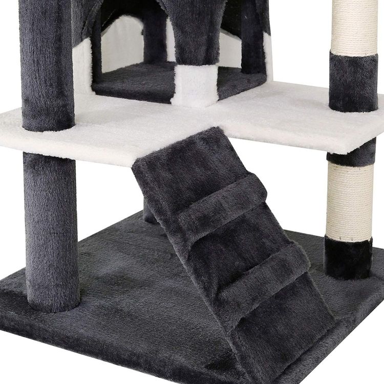 Kratzbaum Katzenbaum Stabiler Kletterbaum Spielhaus Turm 130 (Neu (gemäss Beschreibung)) in ...