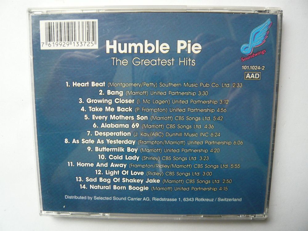 HUMBLE PIE The Greatest Hits (Gebraucht) in Winterthur für CHF 3.6 ...