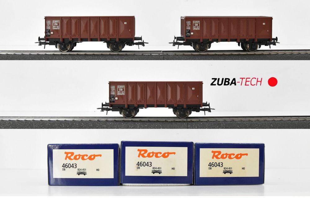 Roco 3x 46043 Hochbordwagen DB H0 GS mit OVP (Neu (gemäss Beschreibung ...