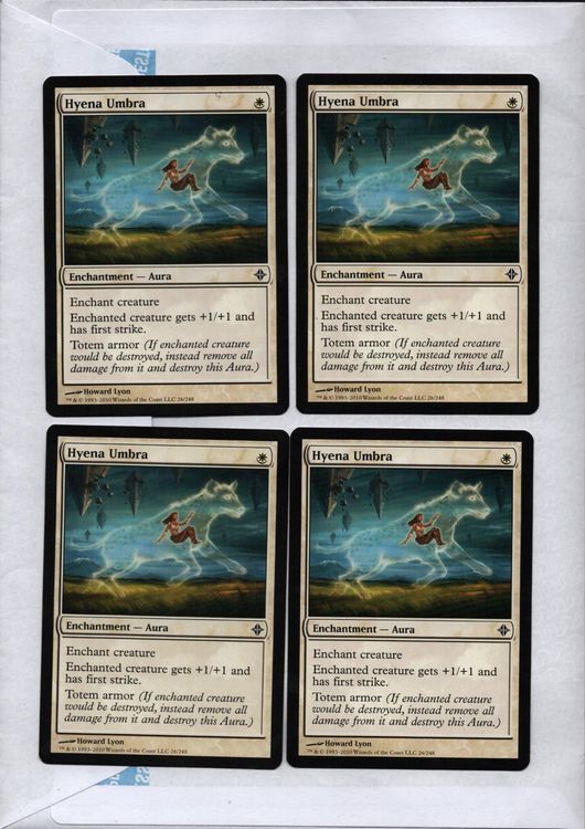 MtG, Magic the Gatering 4x Hyena Umbra (Gebraucht) in Glattfelden für ...