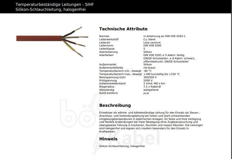 100m Silikonkabel 4x1 (SIHF-J) 180° (Neu und originalverpackt) in Zwingen für CHF 175 – mit ...