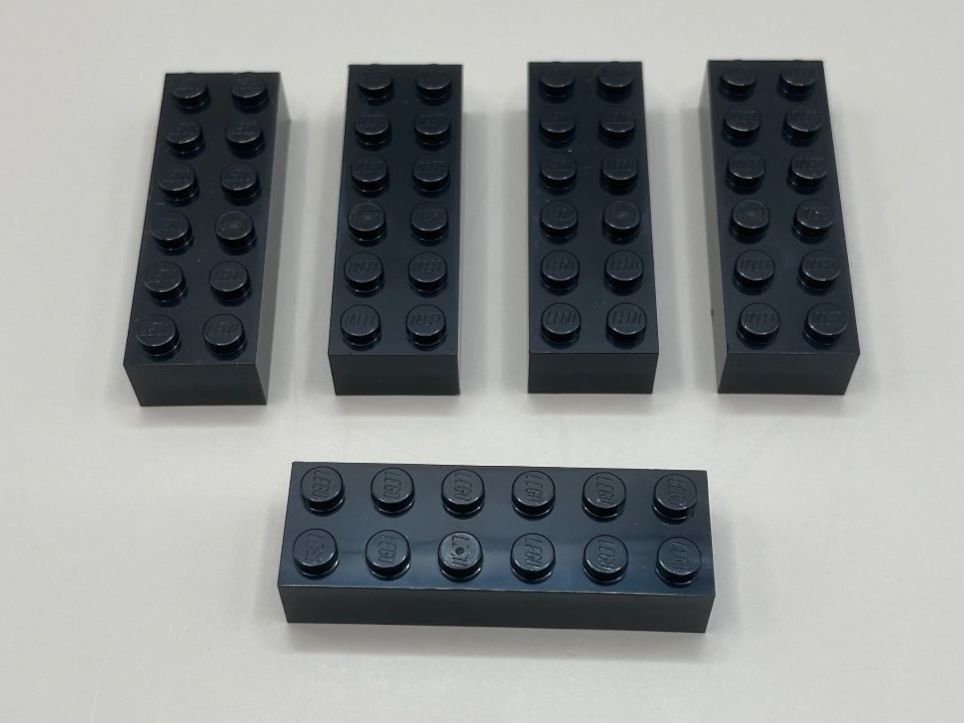 5x Lego Stein 2x6 schwarz (brick 2x6 black) NEU (Neu (gemäss ...