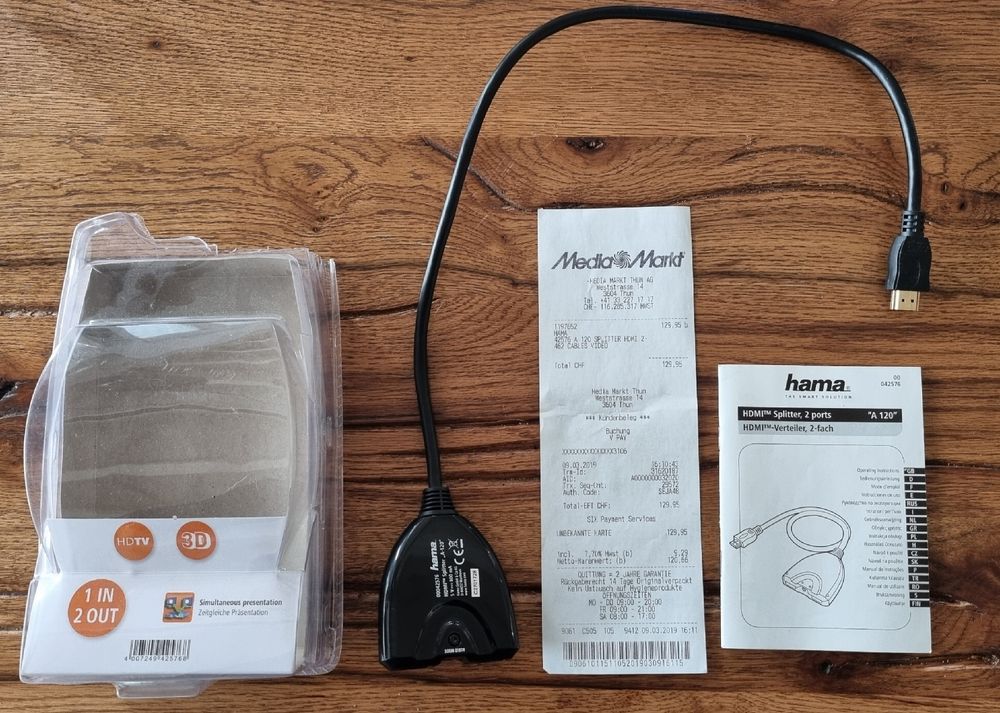 HDMI Splitter 2-fach, Hama, neuwertig (Neu (gemäss Beschreibung)) in ...