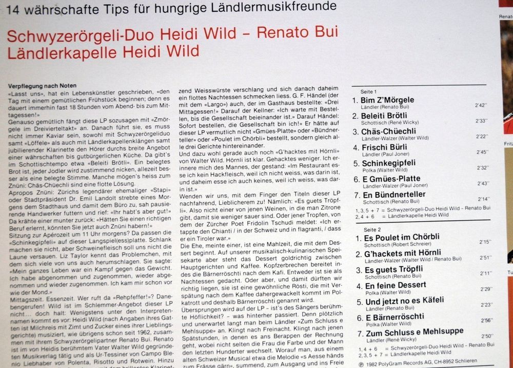 Schwyzerörgeli Duo Heidi Wild Renato Bui - Schwyzerörgeli & | Kaufen ...