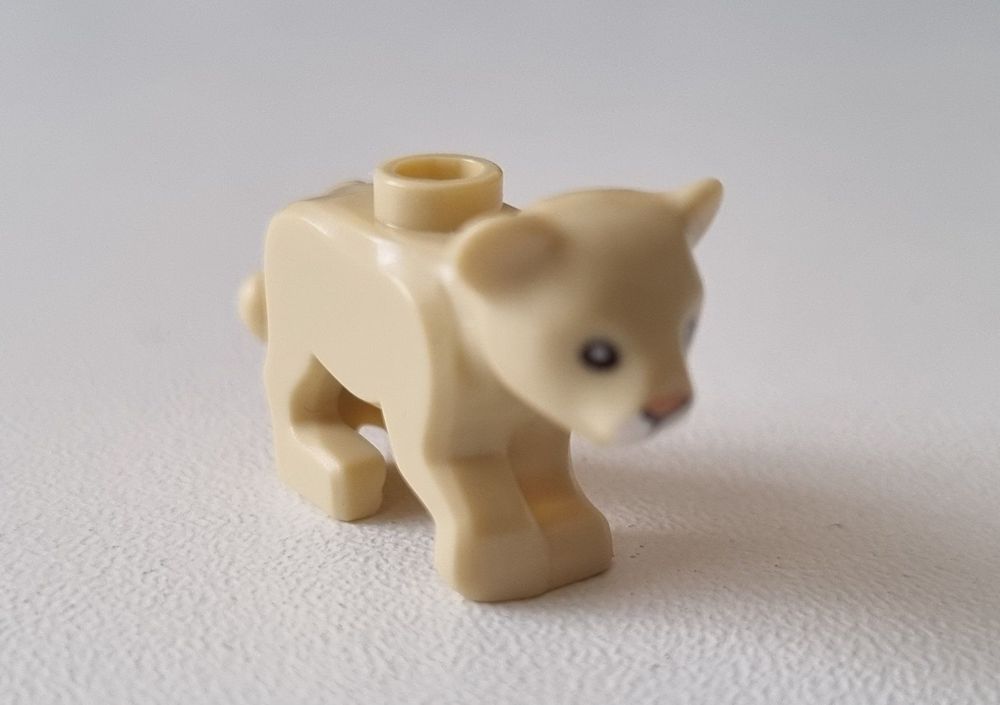 LEGO 77307pb01 Tan Lion Baby Cub with Black Eyes (Neu (gemäss ...