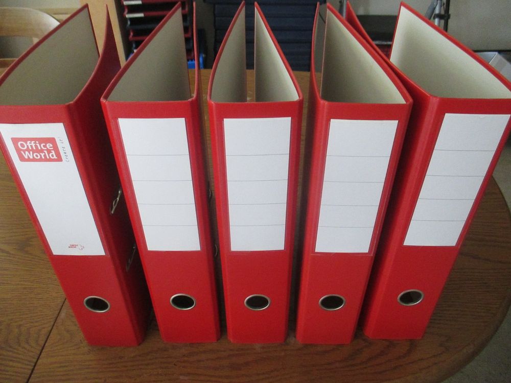 5 rote Ordner für A4 | Kaufen auf Ricardo
