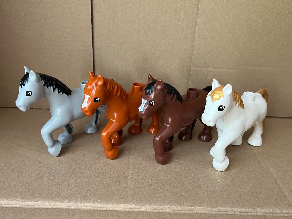 Lego Duplo 4x Pferd, verschiedene Pferde, Tiere (Gebraucht) in Ostermundigen für CHF 22 – mit ...
