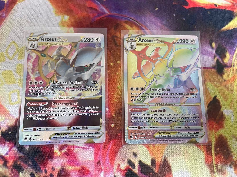 Pokemon Karte Arceus vstar und Arceus vstar rainbow (Gebraucht) in Breitenbach für CHF 23 – mit ...