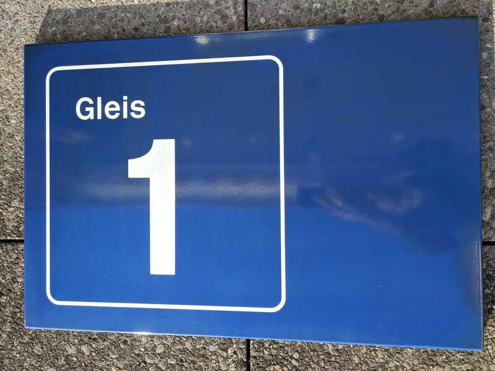 schönes SBB Schild "Gleis 1" | Kaufen auf Ricardo