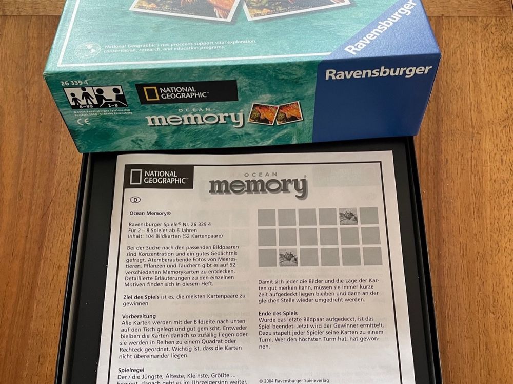 Ravensburger Memory 263394 Ocean 52 Kartenpaare, neuwertig | Kaufen auf ...