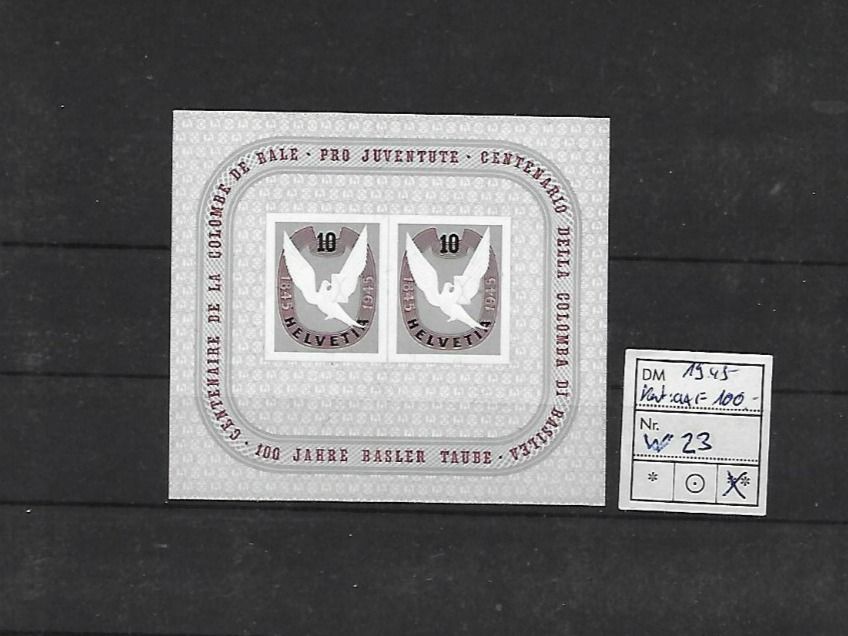 Block ** Taube 1945 Kat: CHF 100.- | Kaufen auf Ricardo
