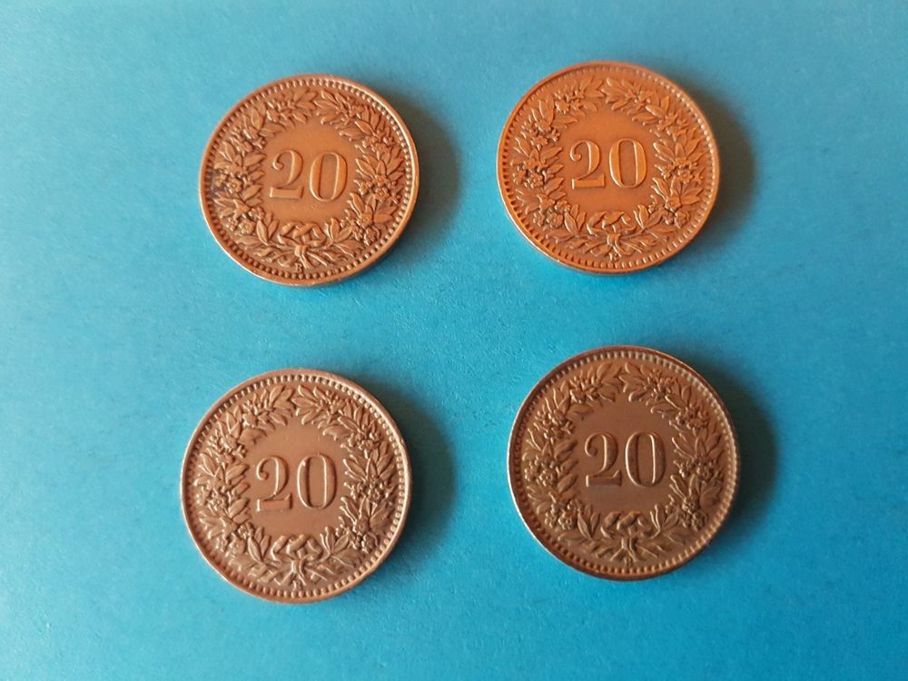 20 Rappen, 1939,1943,1944,1953 (Gebraucht) in Trachslau für CHF 2 – mit Lieferung auf Ricardo kaufen