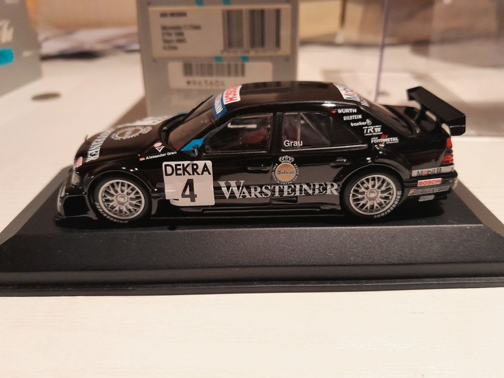 Minichamps 1:43 Mercedes C180 DTM 1996 (Grau) N° 430 963604 (Neu und ...