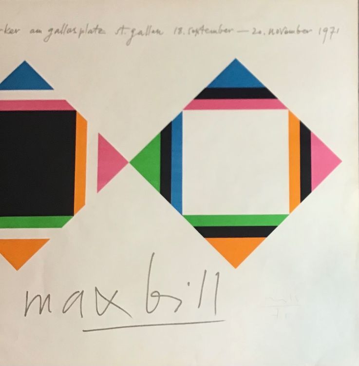 Max BILL (1908-1994) Grosse Serigraphie Handsigniert | Kaufen auf Ricardo